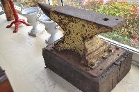 Large Anvil Mounted on Wooden Block Anvil Measuring 23cmH x 88W x 30D ...