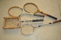 4 x Vintage Tennis Rackets By Spalding, Dunlop, Slazenger & Oliver ...